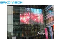 China Ultra Slim Transparent LED Display Screen 35mm Thickness 14kg per sqm for Glass Wall for sale