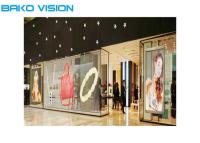 China Ultra Slim Transparent LED Display Screen 35mm Thickness 14kg per sqm for Glass Wall for sale