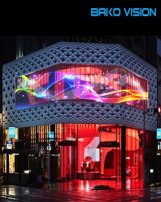 China Outdoor Transparent LED Display SMD1921 140° Viewing Angle 3.75x8mm Pitch 5500 Nits for sale