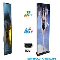 China P1.9mm Portable Digital Indoor LED Poster Display SMD1010 Ultra Slim 35mm High Definition for sale