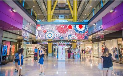 China Physical Pitch 5*8mm 80% Transparency Glass LED Modules Brightness 5500 Nits for sale