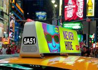 China Taxi Top LED Display Screen Single Double Sided 3G 4G WIFI GPS Sign Aluminum 960x320mm IP65 for sale