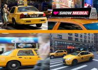 China Taxi Top LED Display Screen Single Double Sided 3G 4G WIFI GPS Sign Aluminum 960x320mm IP65 for sale