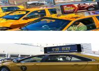 China Taxi Top LED Display Screen Single Double Sided 3G 4G WIFI GPS Sign Aluminum 960x320mm IP65 for sale
