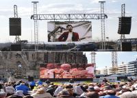 China Die Cast Aluminum Outdoor Rental LED Display P3.91 P4.81 P6.25 Curved Video Screen for sale