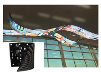 China Light weight P4 Flexible Led display with Soft Rubber module of 24x12cm for sale