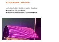 China Light weight P4 Flexible Led display with Soft Rubber module of 24x12cm for sale