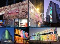 China RGB Glass Wall LED Curtain Display High Transparency IP67 160 Degree 1R1G1B 5000 Nits for sale