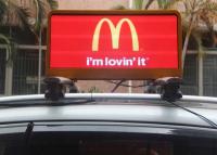 China IP65 Outdoor Mobile LED Screen Taxi Top Advertising Sign 5500 nits Brightness 5mm Pitch for sale