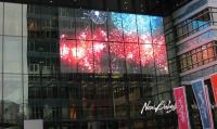 China Outdoor Fixed Curtain See Through Led Screens High Transparency Waterproof IP67 for sale