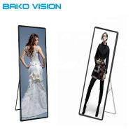 China P2.5mm Full Color LED Poster Display SMD2121 28kg with Wheel 2880Hz Refresh Rate for sale