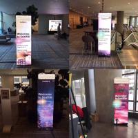 China Lightweight P2.5mm Indoor LED Poster Digital Display Screen Poster Standing Thickness for sale