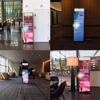 China IP40 P2.5 SMD2121 Indoor LED Poster Display 28kg 35mm Ultra Slim with Wheels for sale