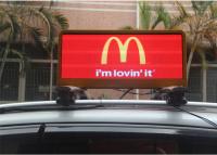 China Digital Taxi Roof LED Advertising Billboard IP65 Waterproof USB 3G 4G WIFI 6500 Nits for sale