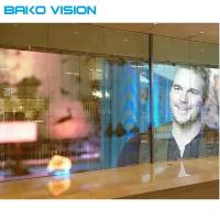 China Flexible High Definition P10 Transparent LED Display Panel 1920Hz For Glass Wall for sale