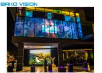 China Flexible High Definition P10 Transparent LED Display Panel 1920Hz For Glass Wall for sale