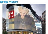 China Flexible High Definition P10 Transparent LED Display Panel 1920Hz For Glass Wall for sale