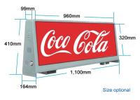 China Double Sided Outdoor LED Billboard 4000:1 Contrast Taxi Advertising Display 5000nits for sale