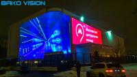 China Outdoor Flexible LED Curtain Display 31.25mm Pitch High Transparency 6500 Nits for Advertising for sale