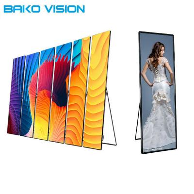 China Indoor Full Color Poster LED Display P2.5 P3 Slim Lightweight 1000 Nits 2880Hz for sale