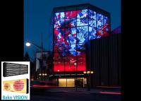 China Outdoor IP67 Waterproof Transparent Glass LED Display P25 6500 Nits 3840Hz for sale