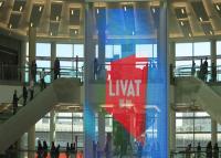 China High Brightness 5500 Nits See Through Transparent LED Screen Store Video Wall 80% Transparency for sale