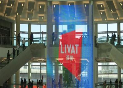 China High Brightness 5500 Nits See Through Transparent LED Screen Store Video Wall 80% Transparency for sale