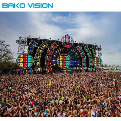 China Lightweight Full Color Outdoor Rental LED Display Screen P3.91 P4.81 500x500mm for sale