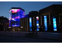 China P3.9 Transparent LED Video Screen Panel 1000x500mm Lightweight 10kg per sqm for sale