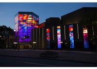 China Indoor SMD Transparent Glass LED Display P3.75-8 5500nits High Brightness Window Advertising Video Wall for sale
