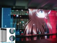 China 16 Bits Grey Scale Glass Advertising Led Display Screen High Transparency Rear Servicing for sale
