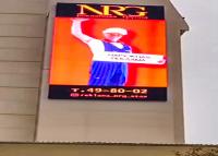 China Fixed Installation Transparent LED Screen P35mm 1R1G1B Outdoor Advertising Curtain 5000nits for sale