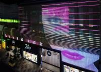 China Light Weight Transparent LED Screens High Transmitting Digital Window Curtain for sale