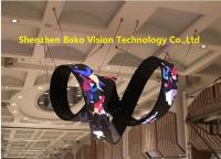 China P2.5 P3 P4 Ultra Thin Soft Ribbon Rubber Flexible LED Curtain Display 320x160mm for sale