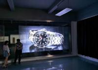 China 5500 Nits High Brightness P7.5 Transparent Glass LED Screen 16 Bits for Advertising for sale