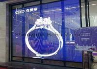 China 5500 Nits High Brightness P7.5 Transparent Glass LED Screen 16 Bits for Advertising for sale
