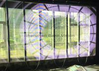 China 5500 Nits High Brightness P7.5 Transparent Glass LED Screen 16 Bits for Advertising for sale