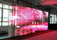 China 5500 Nits High Brightness P7.5 Transparent Glass LED Screen 16 Bits for Advertising for sale