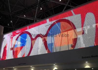 China P10 Glass Advertising Led Display Fanless Design Screen Automatic Brightness Control LED Video Wall for sale