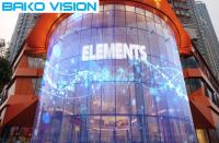 China Indoor Glass Window Led Video Display Screen Transparency Curtain LED Wall for sale