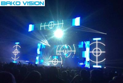 China P4.81 Outdoor Rental LED Display 6000nits IP65 Waterproof Curved Angle for sale