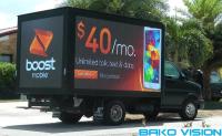 China Steel Panel Mobile LED Screen P4.81 P6.67 Trailer Vehicle Display for Truck Advertising for sale