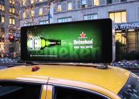 China Mobile LED Screen 3500-7000 Nits Taxi Top Digital Advertising Billboard Waterproof IP65 for sale
