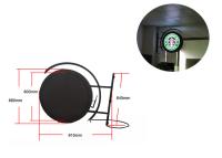 China Double Sided Outdoor Round LED Display 600x600mm Circle Full Color Hanging Sign for Chain Store for sale