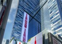 China P3.9-7.8 Full Color Transparent LED Screen Outdoor Window Advertising Display 5500nits for sale