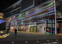 China P3.9-7.8 Full Color Transparent LED Screen Outdoor Window Advertising Display 5500nits for sale