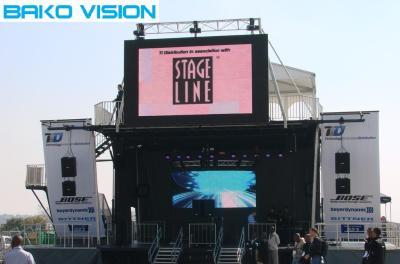 China Brightness Adjustable Outdoor Led Screen Hire 3.91mm Pixel 160°/140° Viewing Angle for sale