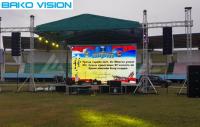 China Brightness Adjustable Outdoor Led Screen Hire 3.91mm Pixel 160°/140° Viewing Angle for sale