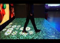 China Active LED Dancing Floor Interactive Screen IP65 Waterproof 1.8 tons Load Bearing 250mm Module for sale