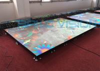 China Active LED Dancing Floor Interactive Screen IP65 Waterproof 1.8 tons Load Bearing 250mm Module for sale